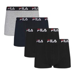 Fila Herren Boxer 4er Pack, ohne Eingriff, Logobund schwarz XL