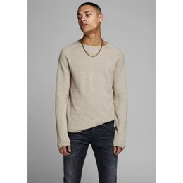 Jack & Jones Jack & Jones Herren Rundhalspullover &raquo;JJEHILL KNIT CREW NECK NOOS&laquo; Baumwolle, regular fit beige L