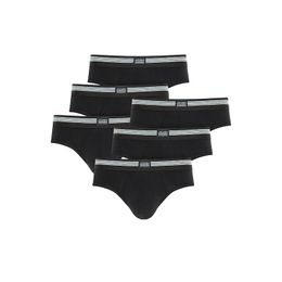 Jockey Herren Slip &raquo;Cotton Stretch&laquo; 6er Pack, mittlere Bundh&ouml;he, ohne Eingriff, Multipack schwarz S