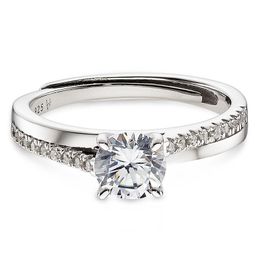 Bruno Banani Solit&auml;rring &raquo;Schmuck Geschenk Verlobungsring rhodiniert&laquo; mit Zirkonia (synth.) 56, Silber 925 (Sterlingsilber), 3,2mm