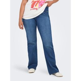 Only Carmakoma Damen Only CARMAKOMA Jeansleggings &raquo;CARROYAL MID WAIST FLARED LEGGING&laquo; blau 54, L&auml;nge 32