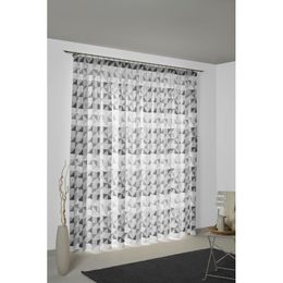 WIRTH Vorhang &raquo;Berlare&laquo; Kr&auml;uselband 1 Stk. tlg. grau Jacquard, Baumwolle, Polyester 175cm, Kr&auml;uselband, 132cm