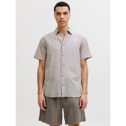 Jack & Jones Jack & Jones Herren Kurzarmhemd &raquo;JJESUMMER LINEN BLEND SHIRT S/S SN&laquo; Baumwolle mit Leinen, regular fit M, N-Gr