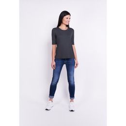 Seidel Moden Damen T-Shirt mit Rundhalsausschnitt, MADE IN GERMANY grau 38