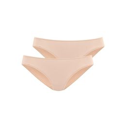Lascana Damen Lascana Jazz-Pants Slips 2er-Pack, aus weicher und hoch elastischer Microfaser beige 44/46