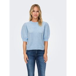 Only Damen Only Strickpullover &raquo;ONLRICA LIFE 2/4 PULLOVER KNT NOOS&laquo; Materialmix, regular fit blau M