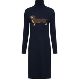 Brigitte von Sch&ouml;nfels Brigitte von Sch&ouml;nfels Rollkragen-Strickkleid mit Dackel Dunkelblau (Gr&ouml;&szlig;e: 34)