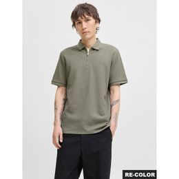 Jack & Jones Jack & Jones Herren Poloshirt &raquo;JJEAUSTIN ZIP POLO SS NOOS&laquo; mit Polokragen gr&uuml;n XS