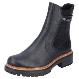 Rieker Damen Chelseaboots mit feiner Zierkette schwarz 39