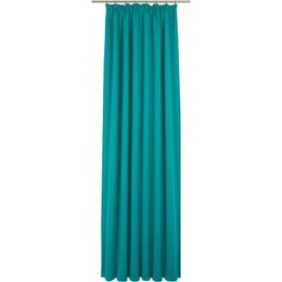 WIRTH Vorhang &raquo;Newbury&laquo; Kr&auml;uselband 1 Stk. tlg. blau Jacquard, Baumwolle, Polyester 125cm, Kr&auml;uselband, 65cm