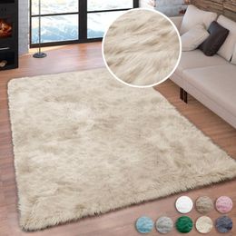 OTTO home Hochflor-Teppich &raquo;Valeria, Fellteppich, kuschelig, flauschig&laquo; rechteckig 60 mm H&ouml;he Kunstfell, weiche Teppiche, Wohnzimmer, Schlafzimmer, 