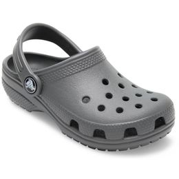 Crocs M&auml;dchen Clog &raquo;Classic K&laquo; Sommerschuh, Hausschuh, Badeschuh mit schwenkbarem Fersenriemchen grau 32