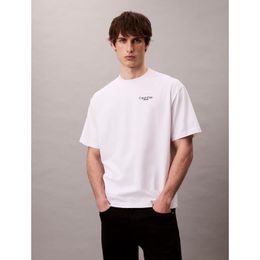 Calvin Klein Jeans Herren T-Shirt &raquo;LOGO BACK PRINT T-SHIRT&laquo; Mit Rundhalsausschnitt, regular fit wei&szlig; XL