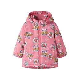 name it M&auml;dchen Outdoorjacke &raquo;NMFMAXI JI PAW JACKET NOOS CPLGM&laquo; mit Kapuze Kunstfaser, wasserabweisend, reflektierende Details pink 122