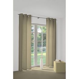 WIRTH Vorhang &raquo;Felsted&laquo; &Ouml;sen 1 Stk. tlg. grau Jacquard, Polyester 150cm, &Ouml;sen, 132cm