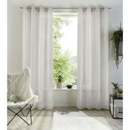 OTTO home Gardine &raquo;XANA&laquo; &Ouml;sen 1 Stk. tlg. Bestseller, einfarbig, 1 bzw. 2er Set, pflegeleicht, Bestseller! silber Voile, Polyester 175cm, &Ouml;sen, 145cm