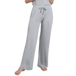 Tom Tailor Damen Tom Tailor Relaxhose &raquo;Manila&laquo; Bindeband, Seitentaschen, breiter Bund, Viskosemix, k&uuml;hlend, bequem grau 44, N-Gr