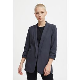 Pieces Damen Pieces Blusenblazer &raquo;PCBOSELLA 3/4 BLAZER NOOS&laquo; Materialmix, regular fit blau S