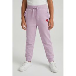 name it M&auml;dchen Sweathose &raquo;NMFVIMA SWE PANT BRU NOOS&laquo; mit s&uuml;&szlig;em R&uuml;schendetail rosa 122, N-Gr