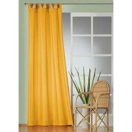 WIRTH Gardine &raquo;Daria&laquo; Schlaufen 1 Stk. tlg. gelb Polyester 145cm, Schlaufen, 135cm