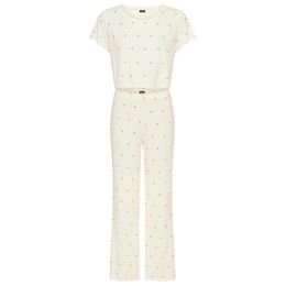 Vivance Dreams By Lascana Damen Vivance Dreams by Lascana Pyjama Set, 2 tlg. mit s&uuml;&szlig;em Herzchendruck beige 40/42