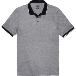MARVELIS Herren MARVELIS Poloshirt meliert, leicht tailliert schwarz 3XL