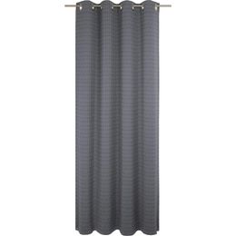 Adam Vorhang &raquo;Graphic Ventus Light&laquo; &Ouml;sen 1 Stk. tlg. aus 100% Bio-Baumwolle blau Jacquard, Baumwolle (Bio-Baumwolle) 145cm, &Ouml;sen, 145cm