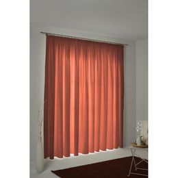 WIRTH Vorhang &raquo;Warnow&laquo; Kr&auml;uselband 1 Stk. tlg. 270 g/m2 braun Chenille, Polyacryl 200cm, Kr&auml;uselband, 132cm