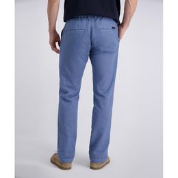 Pierre Cardin Herren Leinenhose &raquo;Chino Clemont Leinen Mix&laquo; mit elastischem Bund und Kordelzug blau 32, L&auml;nge 32