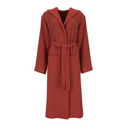Vossen Bademantel &raquo;Silent, ideal f&uuml;r Sauna & Spa, Hotelbademantel, Morgenmantel&laquo; 1 Stk. Musselin rot Baumwolle L/XL L: 120cm