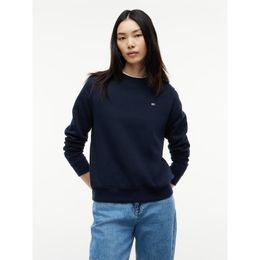 Tommy Jeans Damen Sweatshirt &raquo;TJW REG S FLAG CREW&laquo;, mit Logostickerei, Regular Fit blau XXS (32)