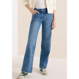 Cecil Damen Weite Jeans &raquo;Style Toronto&laquo; oben Slim Fit, mit Stretch blau 30, L&auml;nge 32