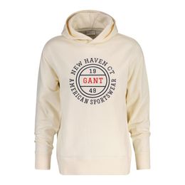 Gant Herren Kapuzensweatshirt &raquo;GRAPHIC HOODIE&laquo;, Regular fit mit Kapuze beige S