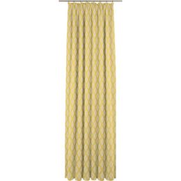 Adam Vorhang &raquo;Maroccan Shiraz Light&laquo; Kr&auml;uselband 1 Stk. tlg. aus 100% Bio-Baumwolle gelb Jacquard, Baumwolle (Bio-Baumwolle) 145cm, Kr&auml;uselband, 145cm