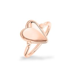 Liebeskind Berlin Damen Fingerring &raquo;Metal Heart, Herz&laquo; rosa 54, Edelstahl, 2mm