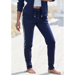 H.I.S. H.I.S Damen Sweathose mit seitlichen Streifen, Loungewear blau 36/38, N-Gr