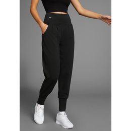 Fayn Sports Damen FAYN SPORTS Yogahose Zwei seitliche Eingrifftaschen & breiter Bund f&uuml;r sicheren Sitz schwarz 36, N-Gr