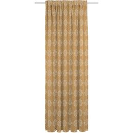 Adam Vorhang &raquo;Romantic Puligny&laquo; Multifunktionsband 1 Stk. tlg. aus 100% Bio-Baumwolle gelb Jacquard, Baumwolle 145cm, Multifunktionsband, 142cm