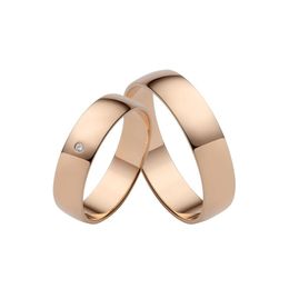 Firetti Unisex Trauring &raquo;Schmuck Geschenk Gold Hochzeit Ehering Trauring "LIEBE"&laquo; Made in Germany, wahlweise mit oder ohne Brillant rosa 17, 0,01 SI =