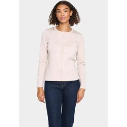 Saint Tropez Damen Strickjacke &raquo;JemmaSZ Cardigan&laquo; mit Zierkn&ouml;pfen grau XS