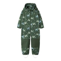 name it Jungen Overall &raquo;NMMALFA08 SOFTSHELL SUIT AOP 1FO NOOS&laquo; mit dekorativen und reflektierenden Details gr&uuml;n 80, N-Gr