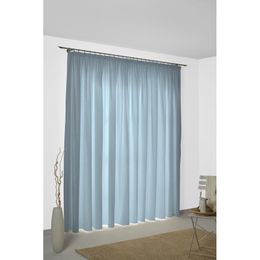 WIRTH Vorhang &raquo;Neveres&laquo; 1 Stk. tlg. blau Jacquard, Baumwolle 145cm, 135cm