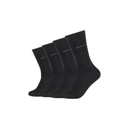 Camano Unisex Langsocken &raquo;ca-soft&laquo; 4 Paar tlg. verst&auml;rkte Ferse und Spitze schwarz 43-46
