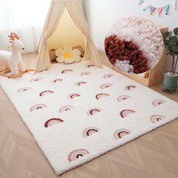 OTTO home Kinderteppich &raquo;Regenbogen&laquo; rechteckig 20 mm H&ouml;he weich, Pastell-Farben, modernes Design, Kinderzimmer rosa Kunstfaser B : 40cm 1 Stk., 20mm,