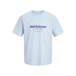 Jack & Jones Jack & Jones Herren T-Shirt &raquo;JORCASSIS TEE SS CREW NECK FST&laquo; mit Logo Schriftzug blau M