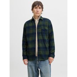 Jack & Jones Jack & Jones Herren Langarmhemd &raquo;JJJAMES BUFFALO SHIRT LS&laquo; gr&uuml;n XS, N-Gr