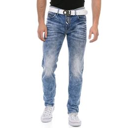 Cipo & Baxx Cipo & Baxx Herren Regular-fit-Jeans mit markanter Waschung blau 36, L&auml;nge 34