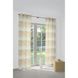 WIRTH Vorhang &raquo;Kairo&laquo; &Ouml;sen 1 Stk. tlg. gelb Jacquard, Baumwolle, Polyester 255cm, &Ouml;sen, 132cm