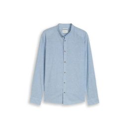 Tom Tailor Herren Tom Tailor Langarmhemd mit Knopfleiste blau L, N-Gr