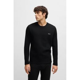 BOSS Herren BOSS Pyjamaoberteil &raquo;Waffle LS-Shirt&laquo; schwarz XXL